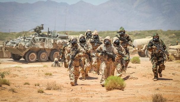 Army Reserve Soldiers Conduct Decon Ops with 1st Armored Division